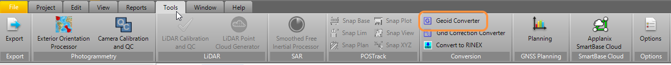 How to import a geoid file into POSPac