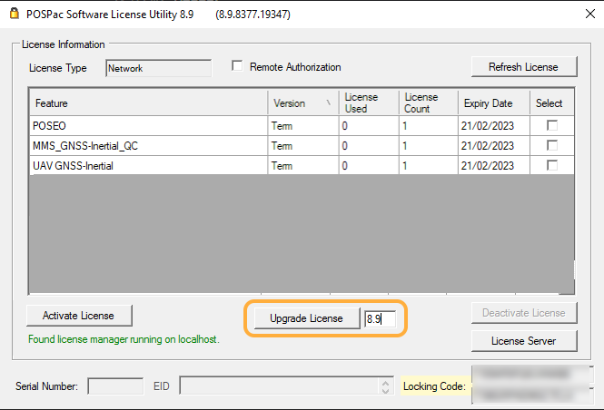 How can I update my POSPac license