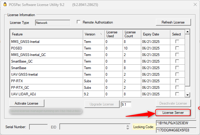 POSPac license troubleshooting