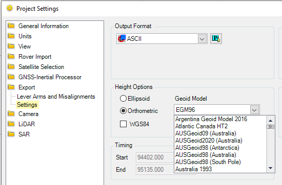 How to import a geoid file into POSPac